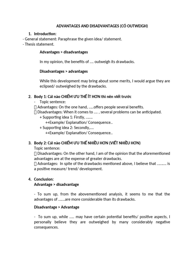 Advantages and Disadvantages Co Outweigh | PDF