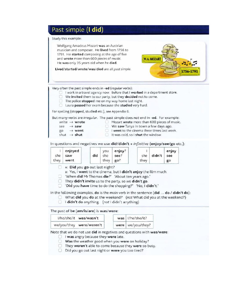 Past Simple (I Did) | PDF