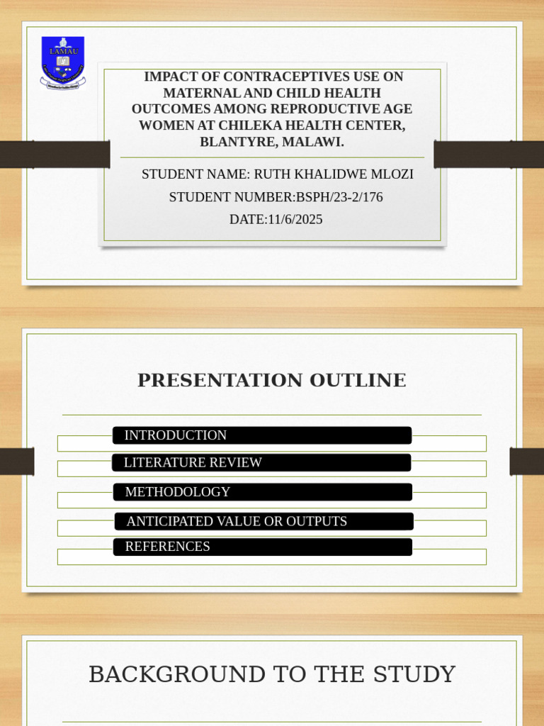 Final PPT For Rutj Mlozi 000 | PDF | Birth Control | Family Planning