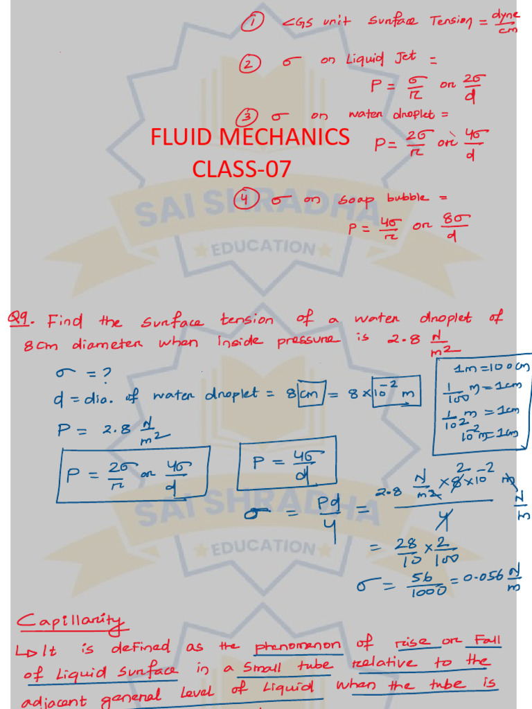 Fluid Mechanics Class-07 - 32701422 - 2024 - 12 - 22 - 10 - 29 | PDF