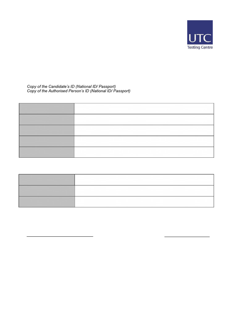 TOEFL ITP Test Report Authorization Form | PDF