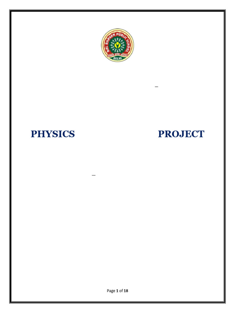 Physics Project Class 12 | PDF | Force | Classical Mechanics