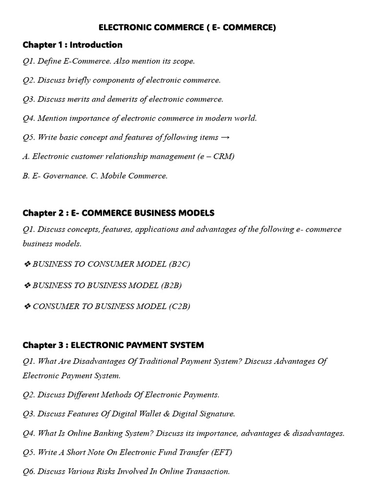 Electronic Commerce | PDF