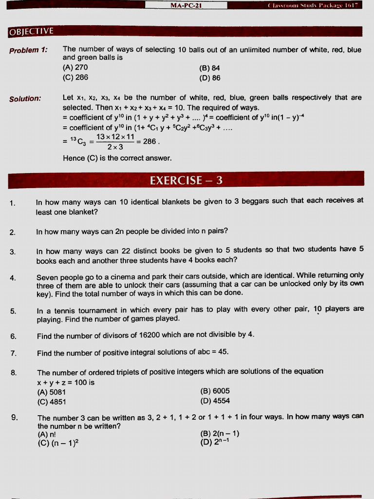Permutation & Combination Part-2 | PDF