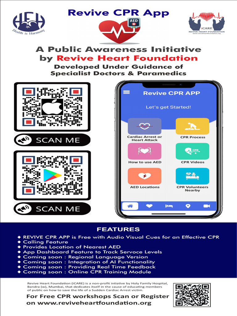 Revive CPR App: Life-Saving Features | PDF