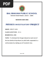 Class XII Physics Project (Pith Ball) | PDF | Electric Charge | Weight