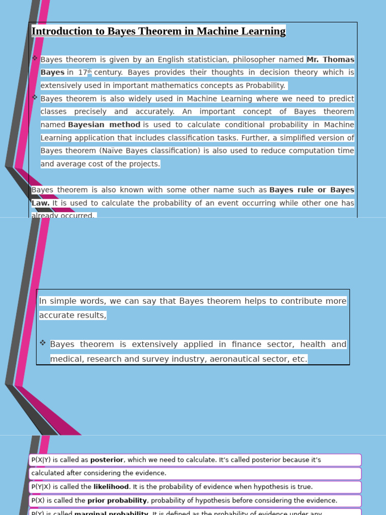 Bayes Theorem, Types of Naive Bayes, Implementation | PDF | Statistical Classification ...