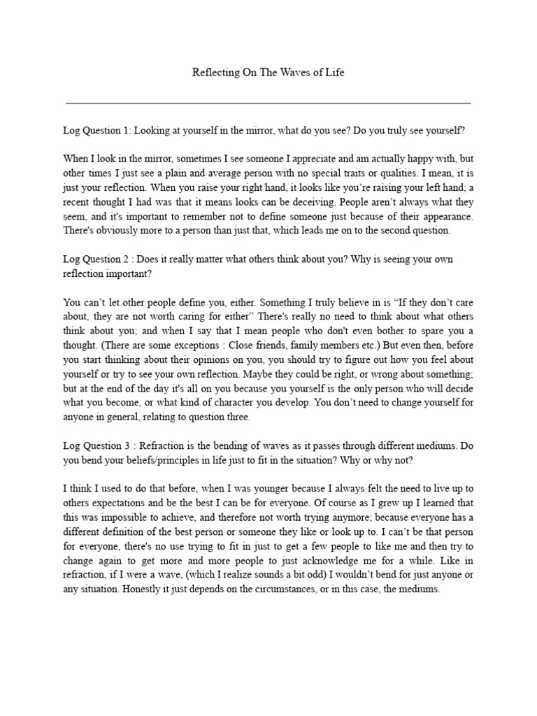 Raphaela Noelle Villanueva - Science Learning Log - Waves of Life | PDF