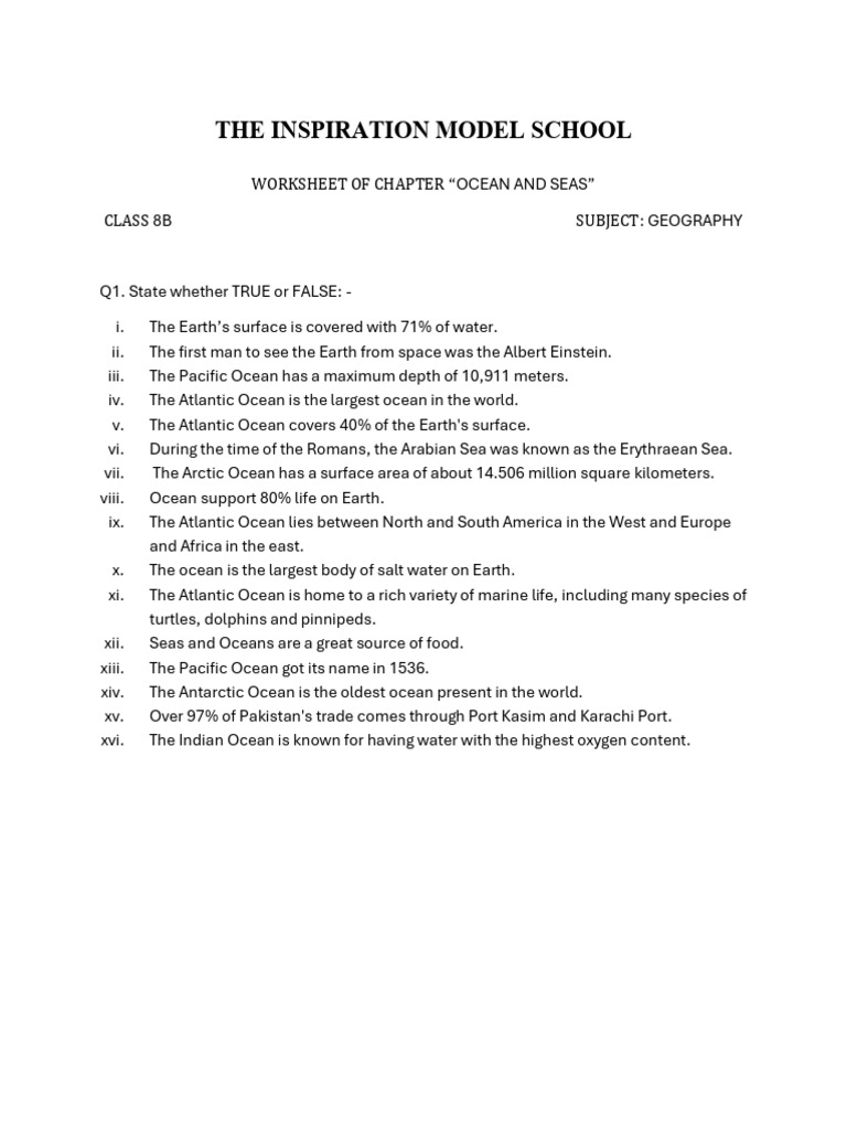 The Inspiration Model School | PDF