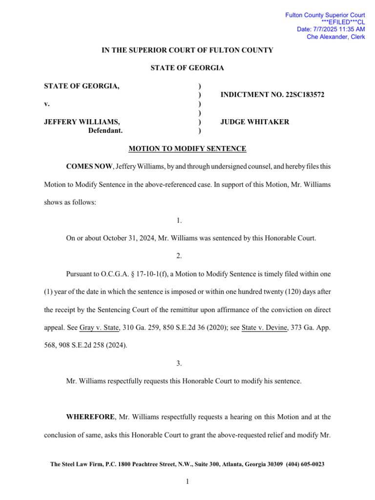 22sc183572 - Motion To Modify | PDF | Judiciaries | Common Law