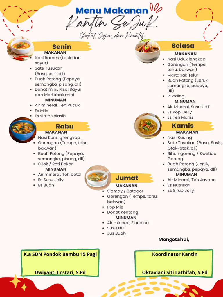 Menu Makanan Warung Makan | PDF