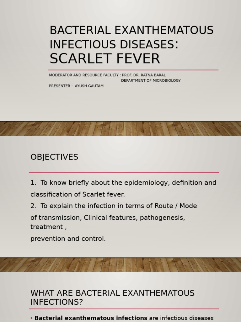 Bacterial Exanthematous Infectious Diseases | PDF | Streptococcus ...