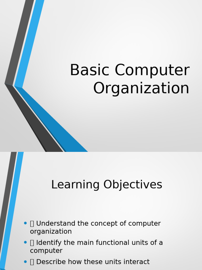 Basic Computer Organization PPT | PDF