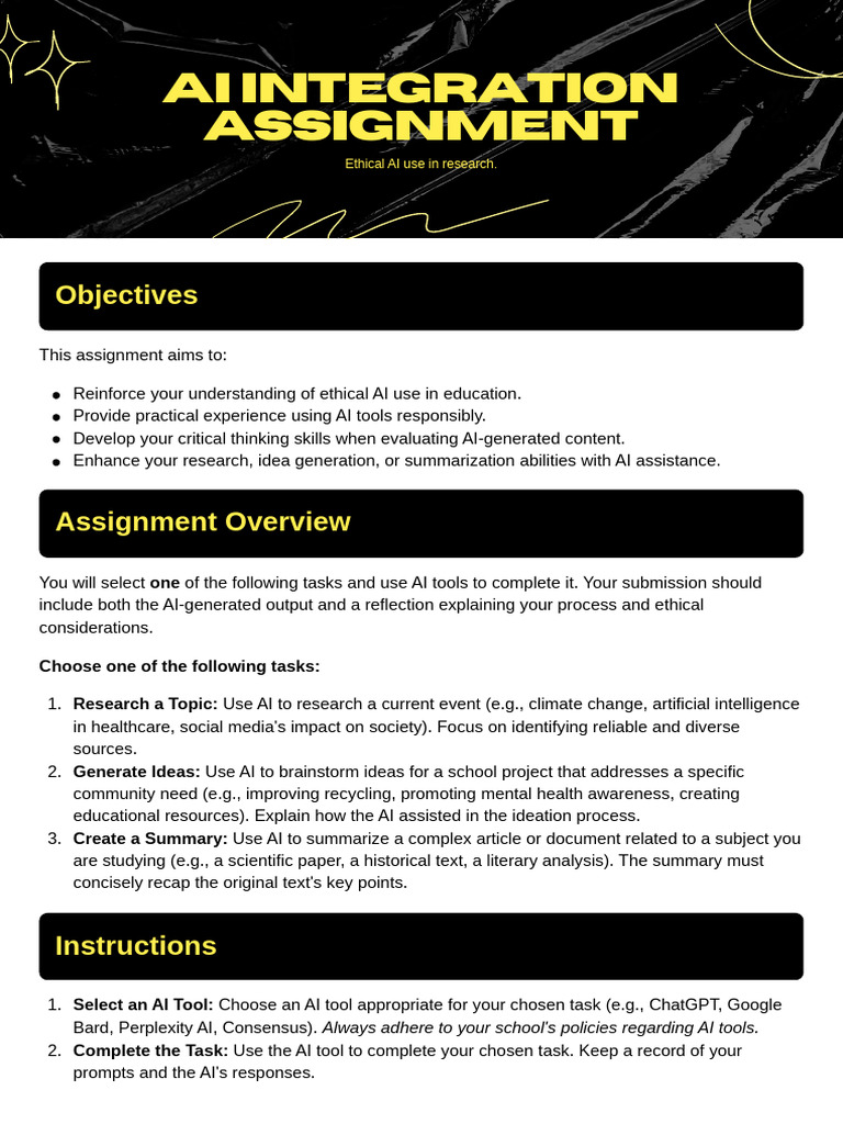 AI Integration Assignment | PDF | Artificial Intelligence | Intelligence (AI) & Semantics