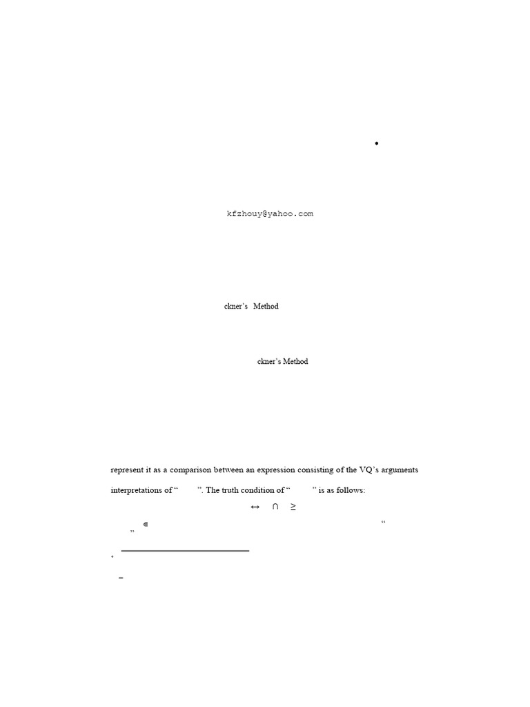 A Semantic Model For Vague Quantifiers Combining Fuzzy Theory and Supervaluation Theory | PDF ...