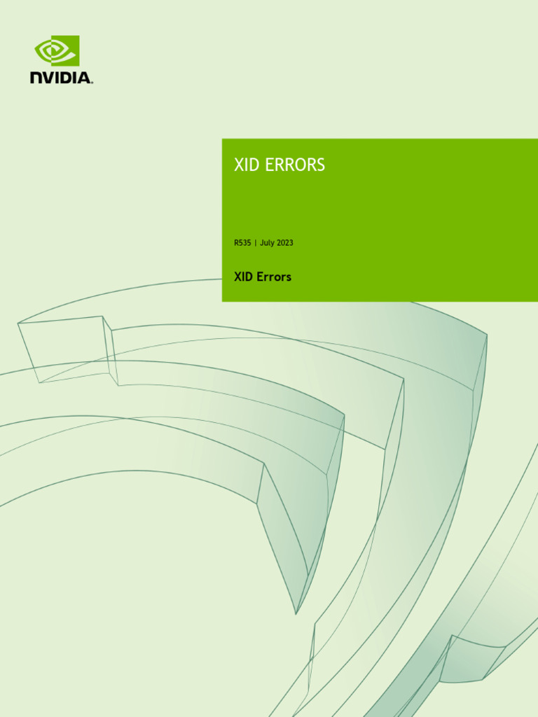 Understanding NVIDIA XID Errors Guide | PDF | Graphics Processing Unit ...