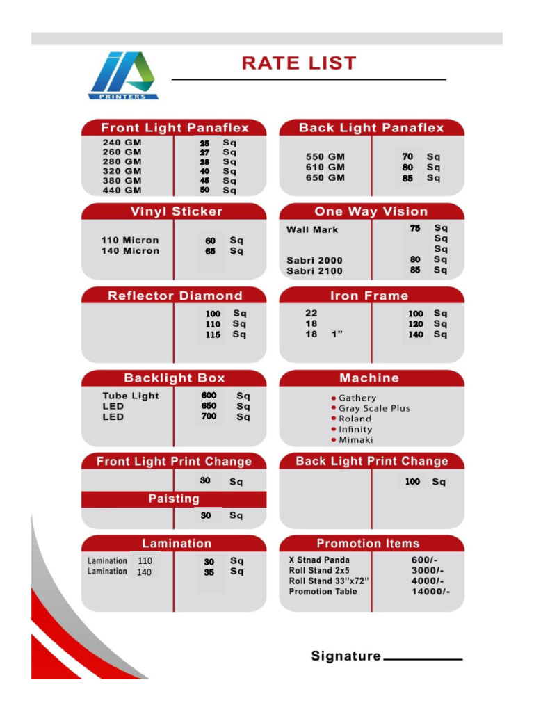 Rate List For Convensor (23!08!2024) | PDF