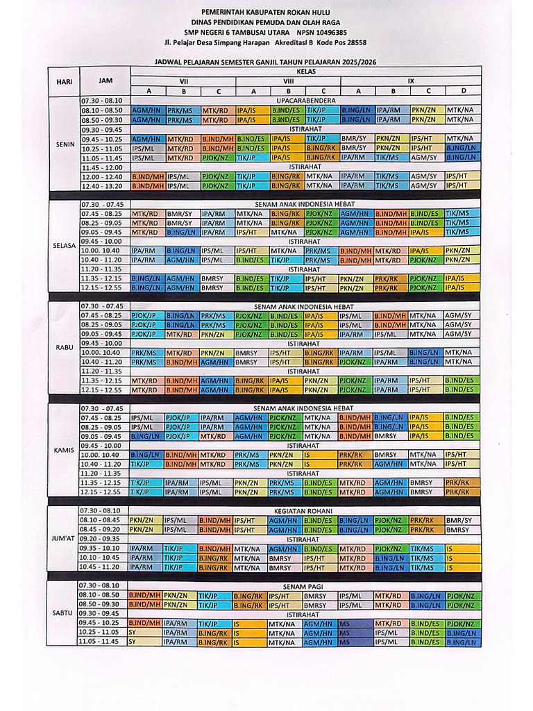 Jadwal | PDF