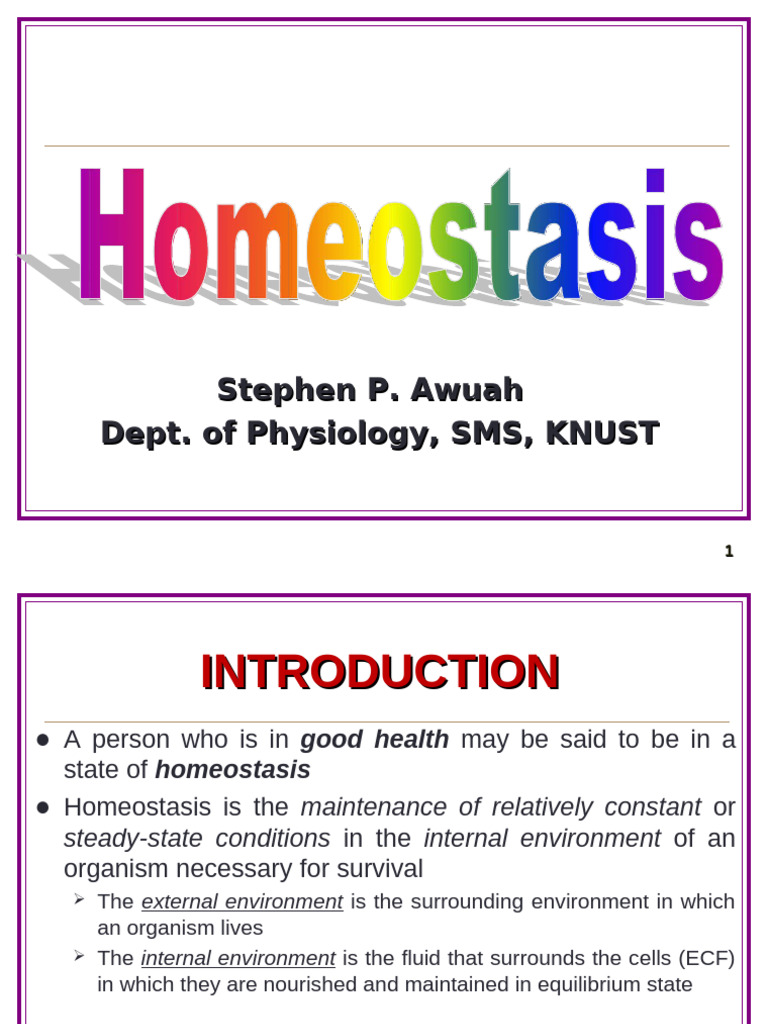 Homeostasis: Importance and Mechanisms | PDF | Homeostasis | Negative ...