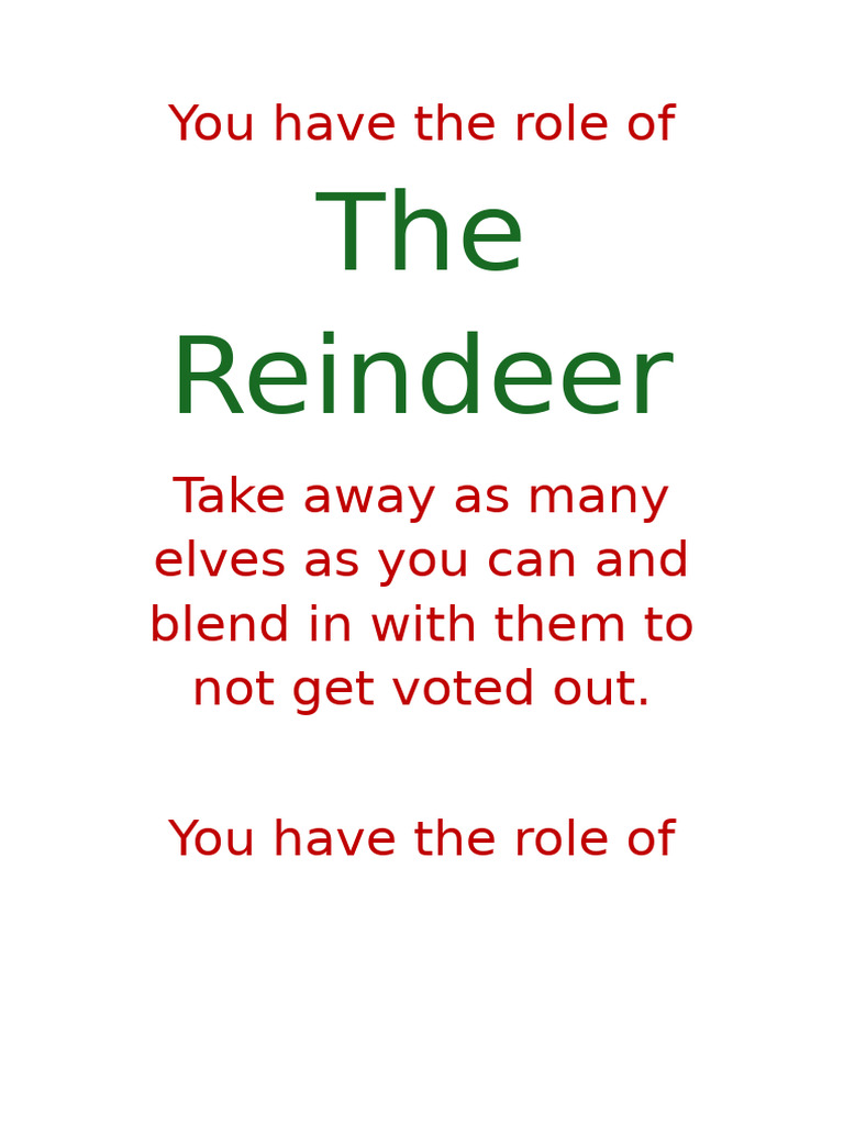 Reindeer vs. Elf Role-Playing Game | PDF | Elves In Fiction | Germanic ...