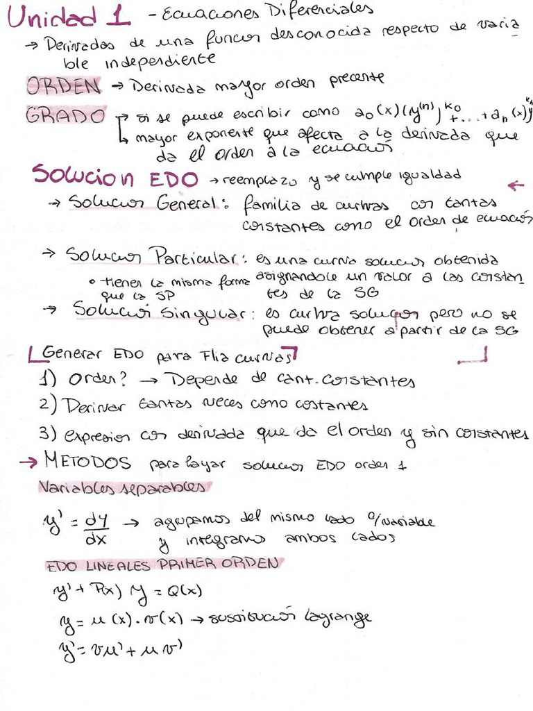 Unidad 1 - EDO | PDF