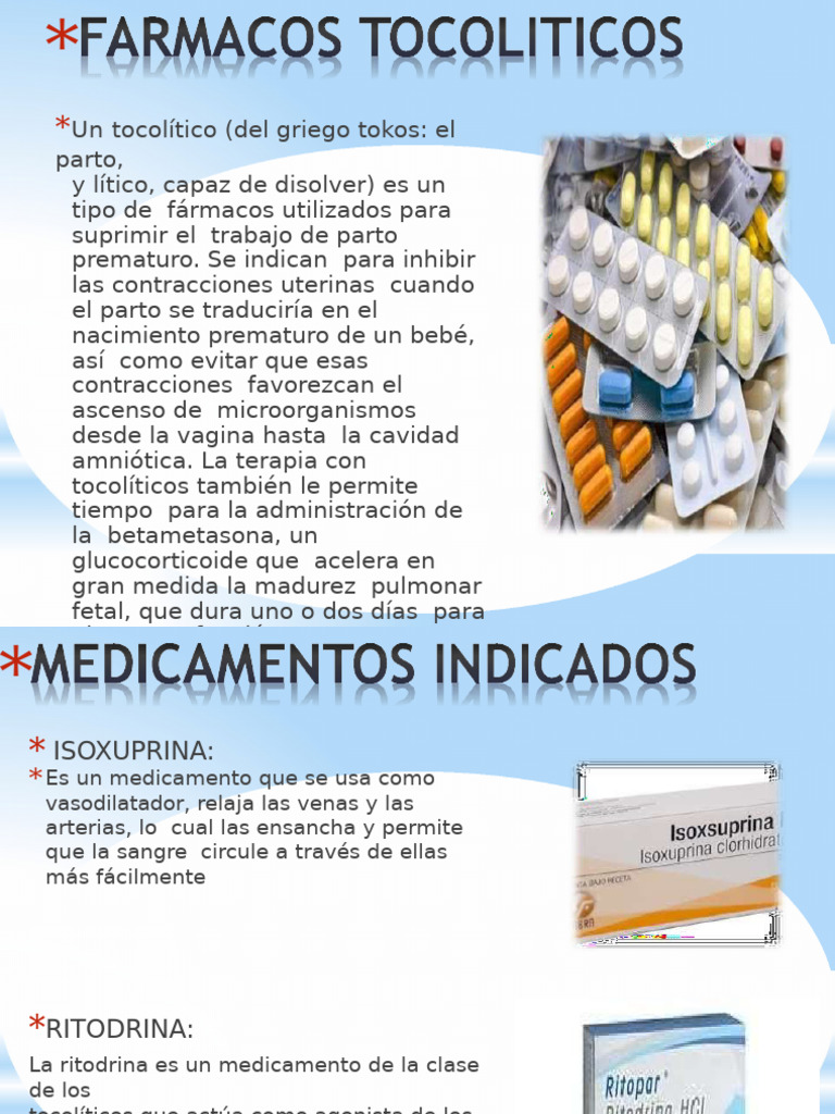 Tocoliticos Mercedes Hidalgo | PDF | Especialidades Medicas ...
