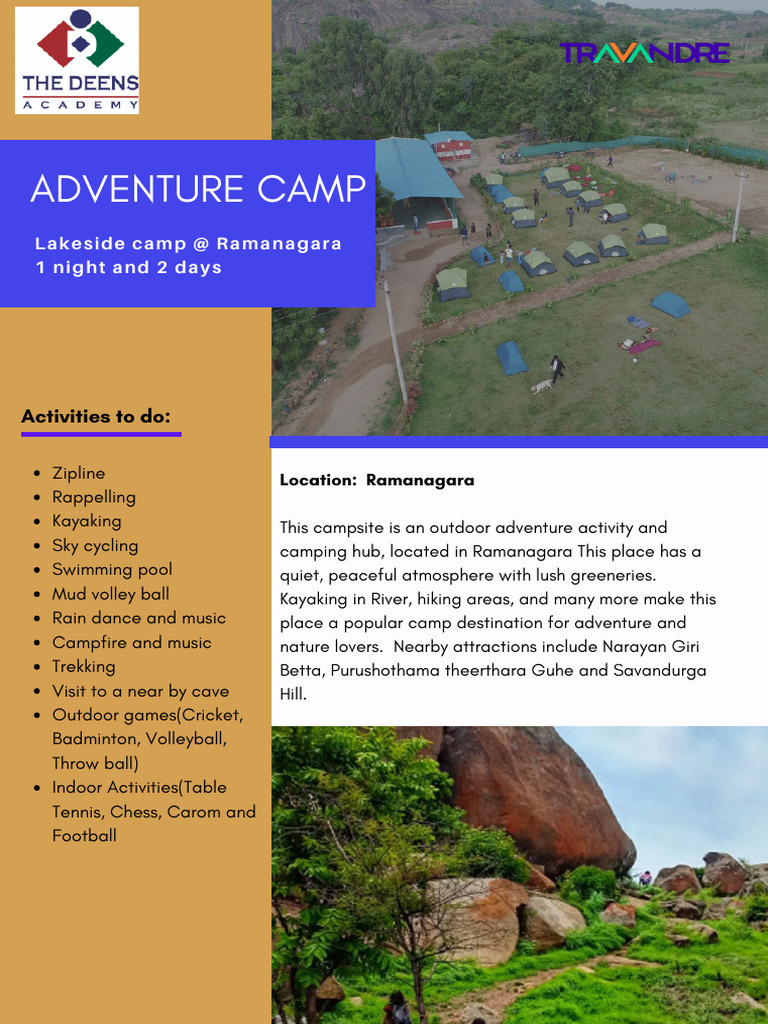 Ramanagara Adventure Camp Details | PDF | Chutney | Hiking
