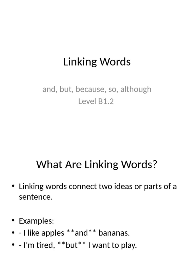 Linking Words Slides | PDF