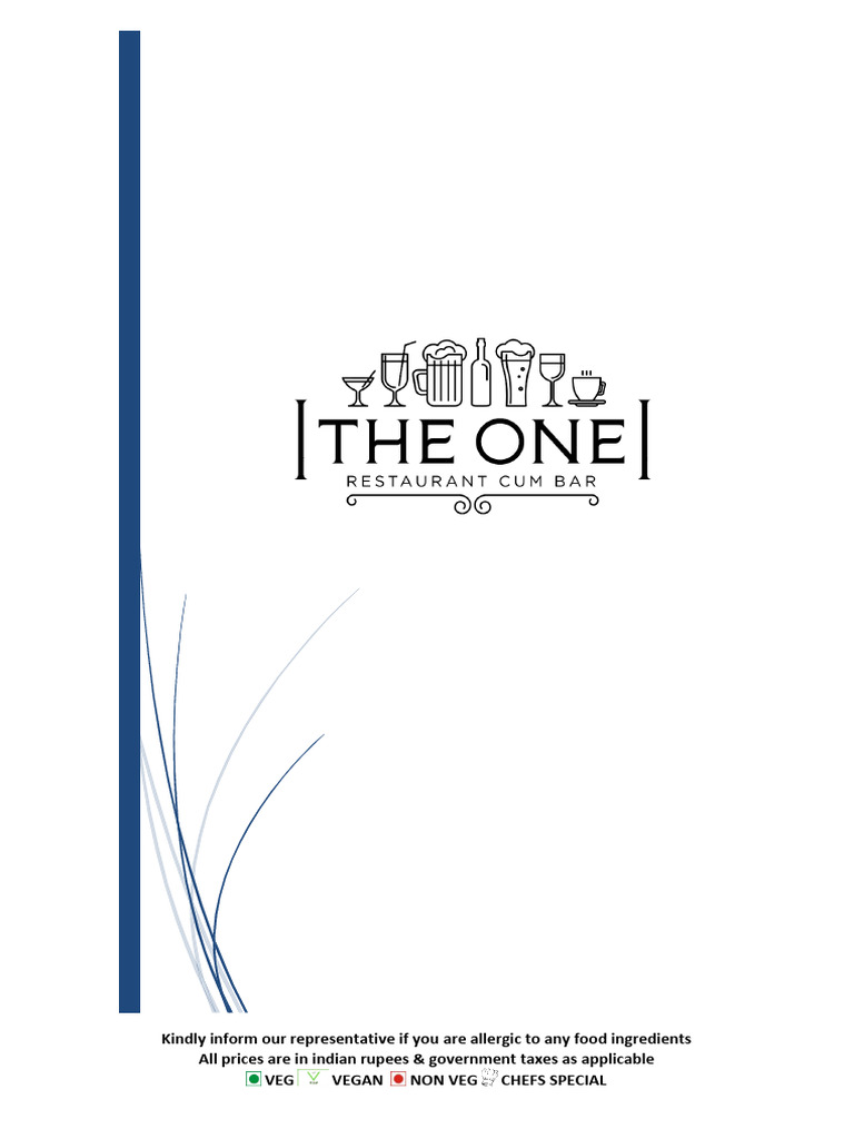 The One Restaurant Alipore Menu | PDF | Sauce | Chinese Cuisine