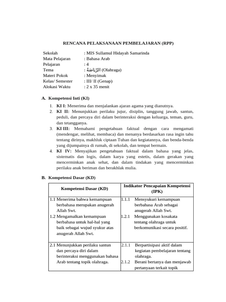 RPP Metode Konvensional | PDF