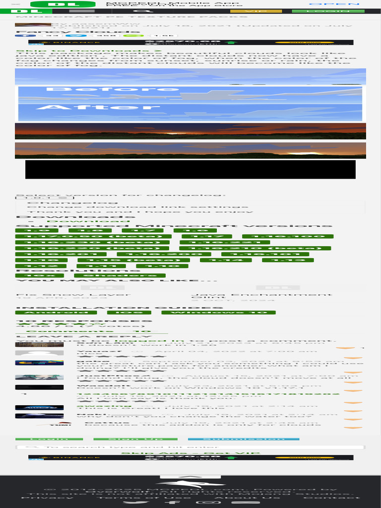 Fancy Clouds Minecraft PE Texture Packs | PDF | Minecraft | Mobile Software