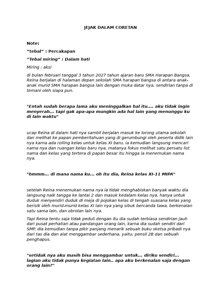 Jejak Kata Dalam Coretan-1 | PDF