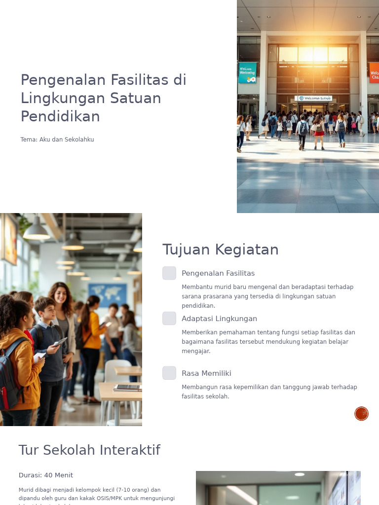 Pengenalan Fasilitas Sekolah Baru | PDF