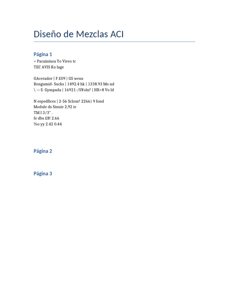 Diseño de Mezclas ACI | PDF