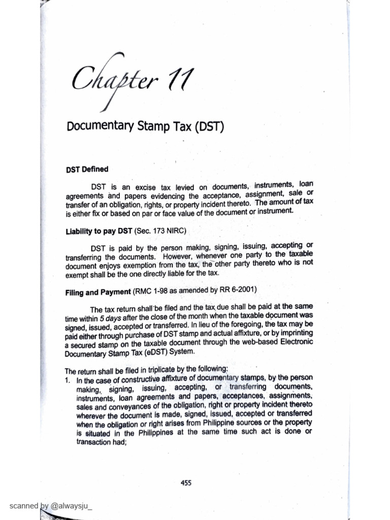 Documentary Stamp Tax Overview | PDF | Taxes | Loans
