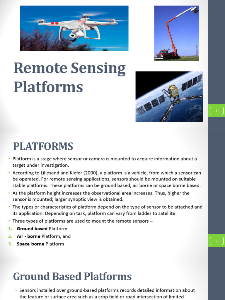 Remote Sensing Platforms | PDF | Remote Sensing | Unmanned Aerial Vehicle
