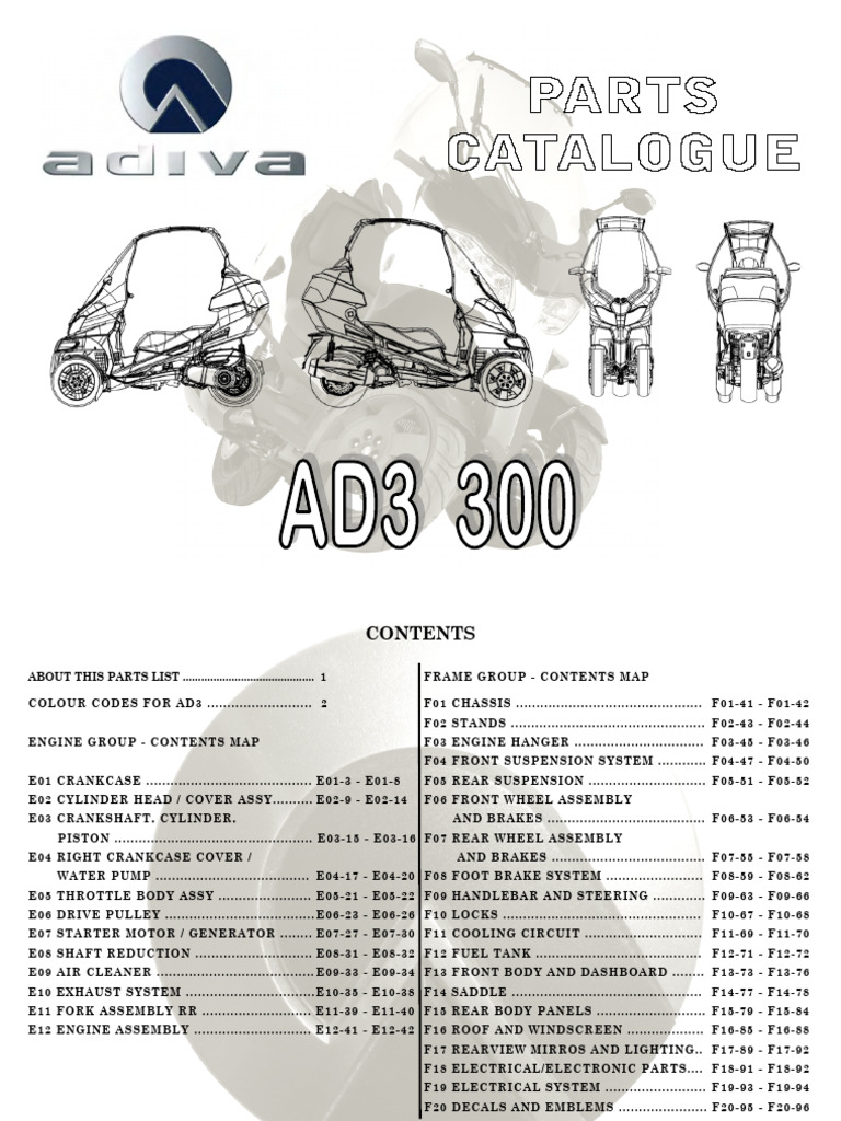 AD3 Parts Catalogue | PDF | Axle | Screw