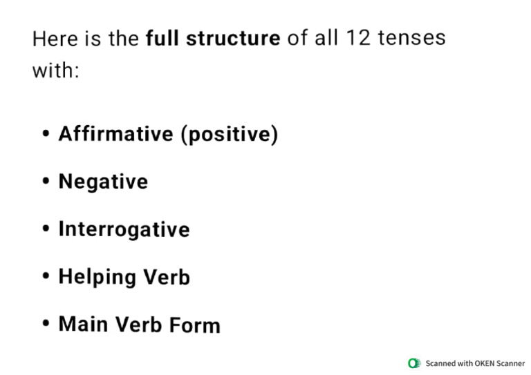 12 Structure of Tense | PDF