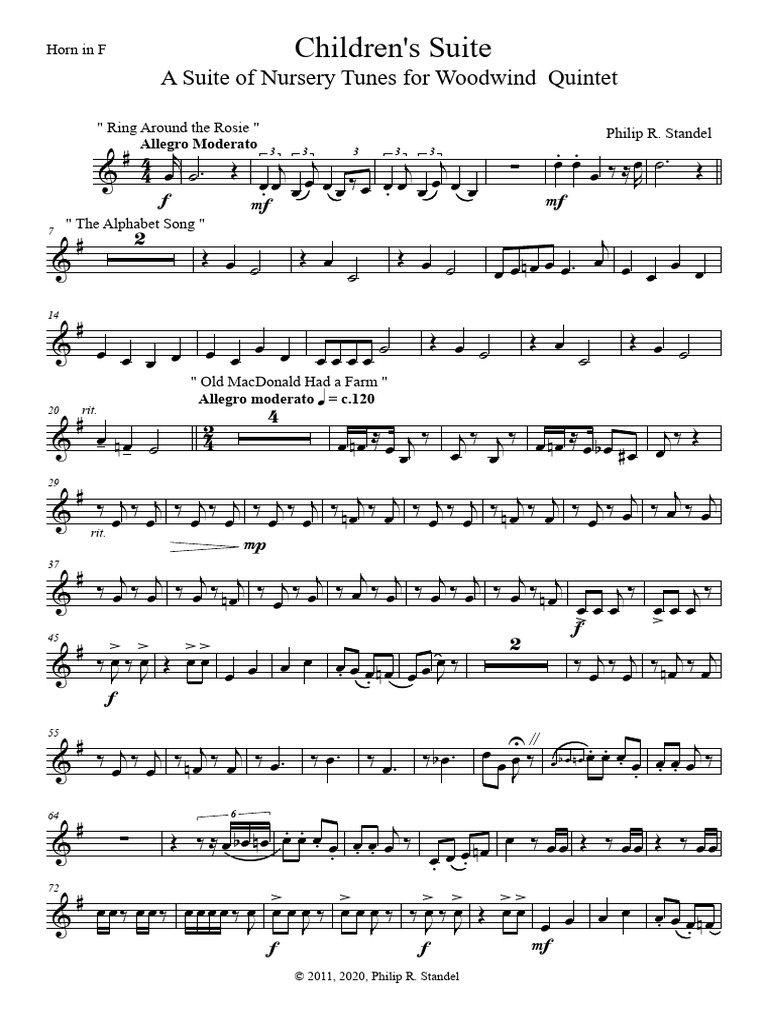 Children's Suite for Woodwind Quintet | PDF