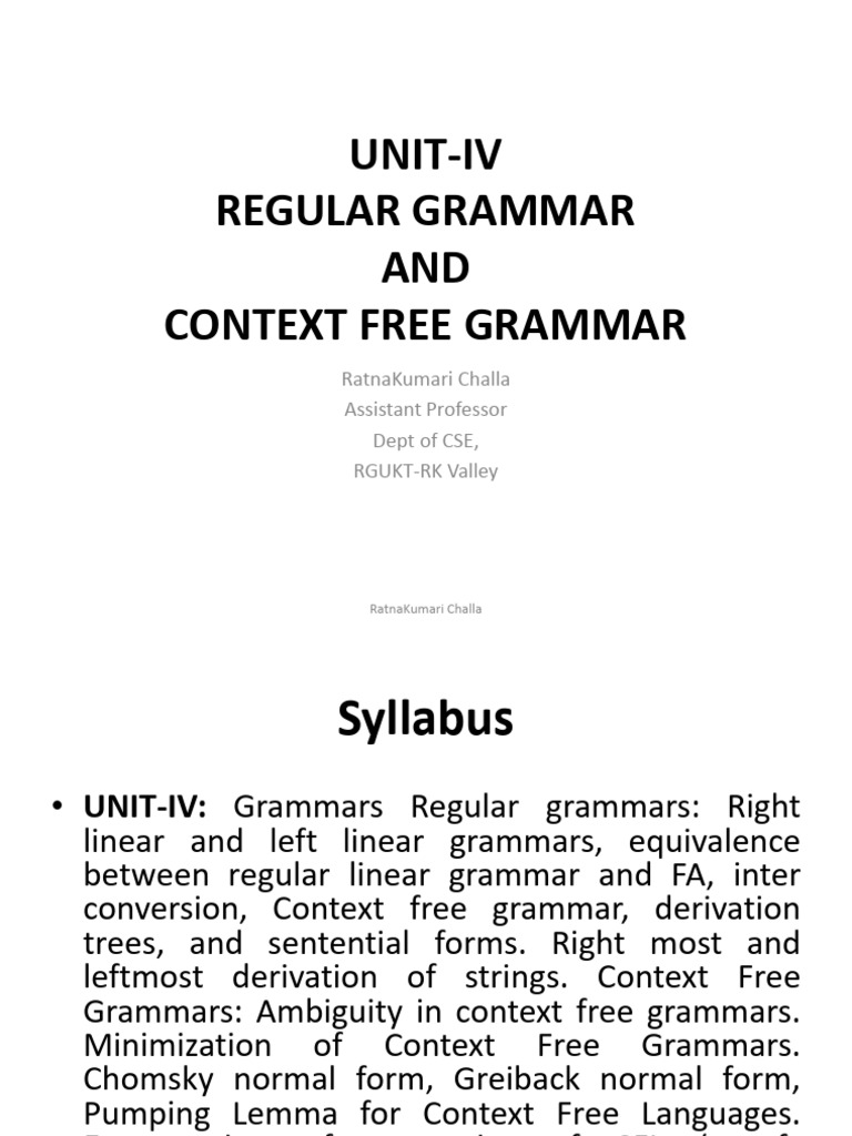 Regular and Context-Free Grammars Overview | PDF | Formalism (Deductive ...