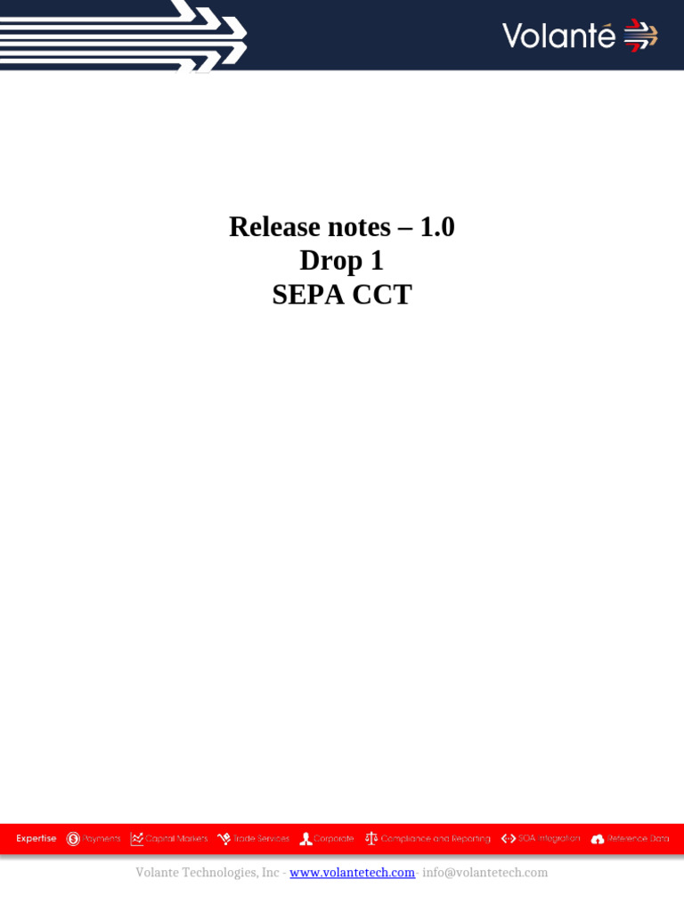 SEPA CCT Release Notes Version 1.0 | PDF | Debit Card | Computing