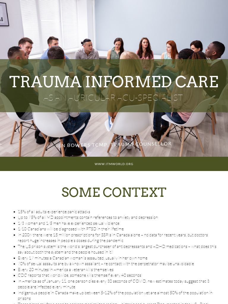 Auricular Acu Specialist Trauma Informed Care | PDF | Psychological ...