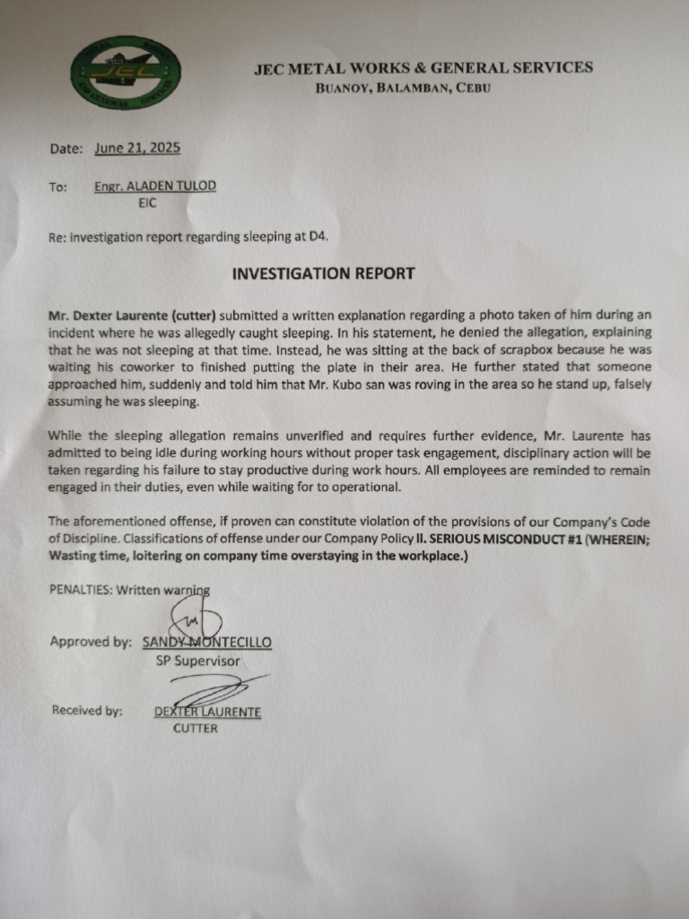 Investigation Report D4 | PDF