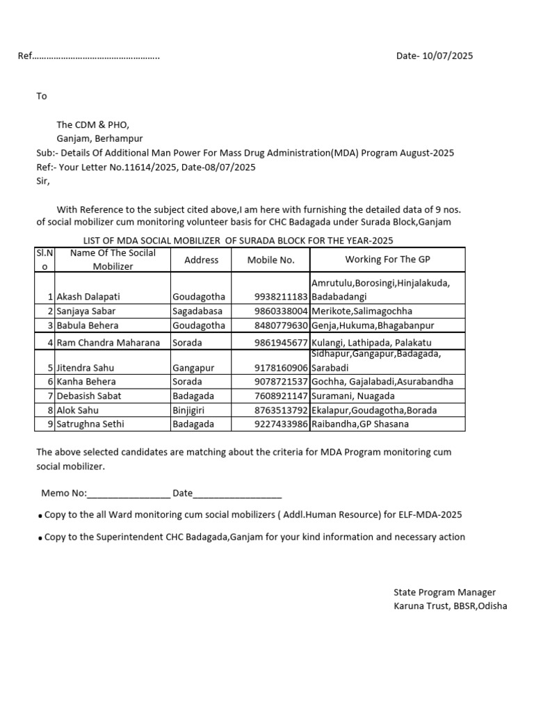 MDA Mobilizer Sorada Block Final | PDF