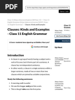 Clauses XI | PDF | Clause | Verb