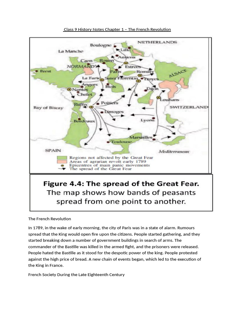 Class 9 History Notes Chapter 1 French Revolution | PDF | Reign Of ...