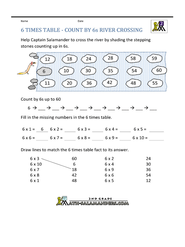 6 Times Table Fun | PDF