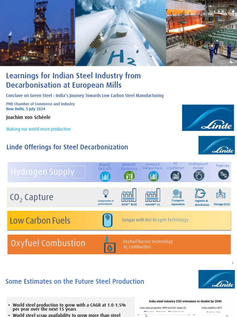 Decarbonization of Indian Steel Industry | PDF | Steelmaking | Carbon ...