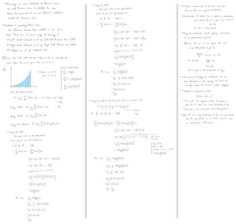 MAT120 - Lecture 2 - Riemann Sum and Integrals | PDF