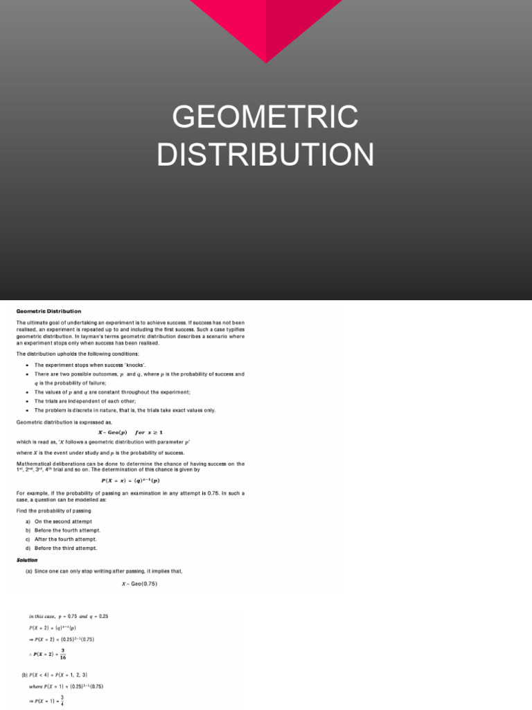 Geometric DistrIbution | PDF